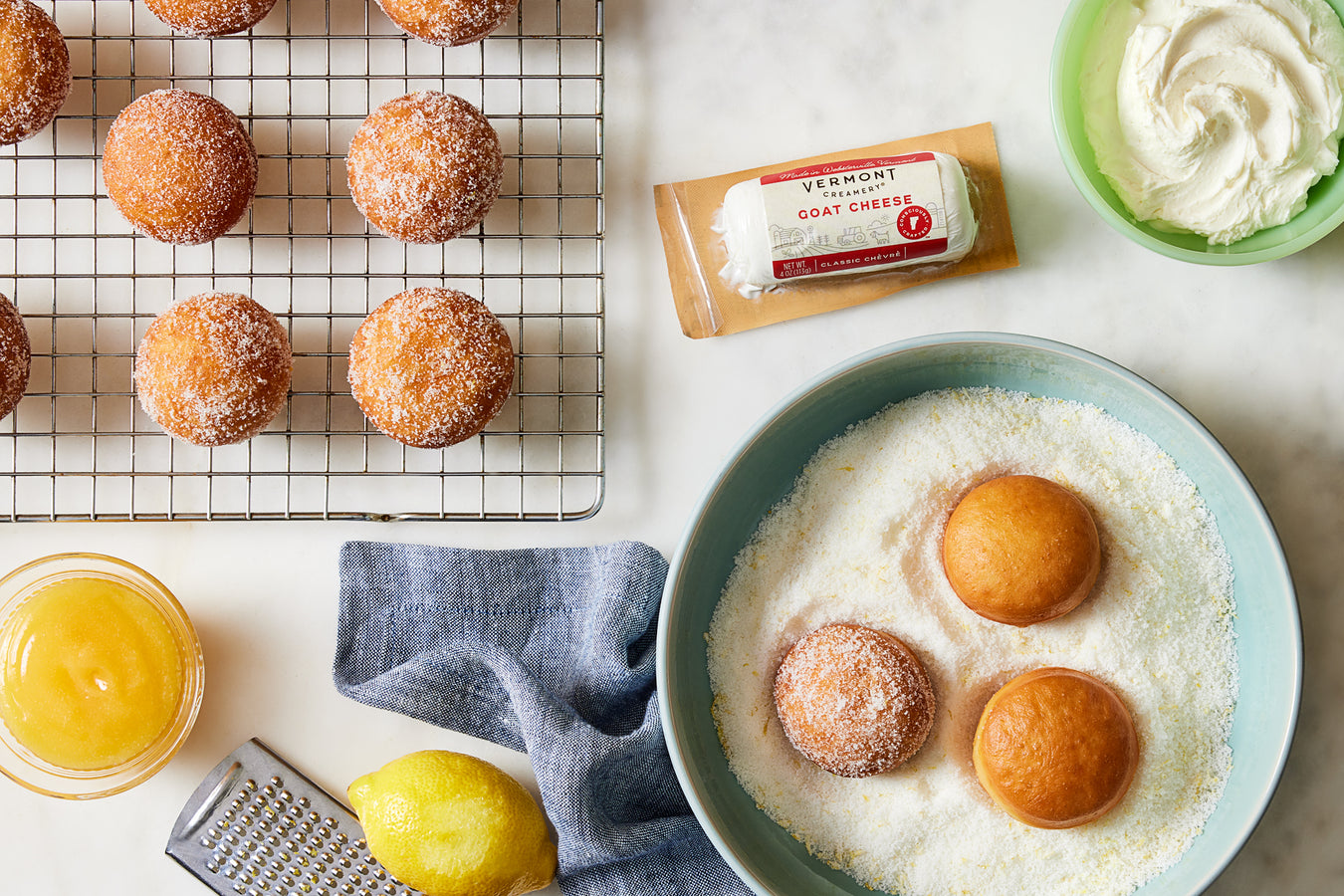 Goat Cheese & Lemon Curd Bombolini | Vermont Creamery