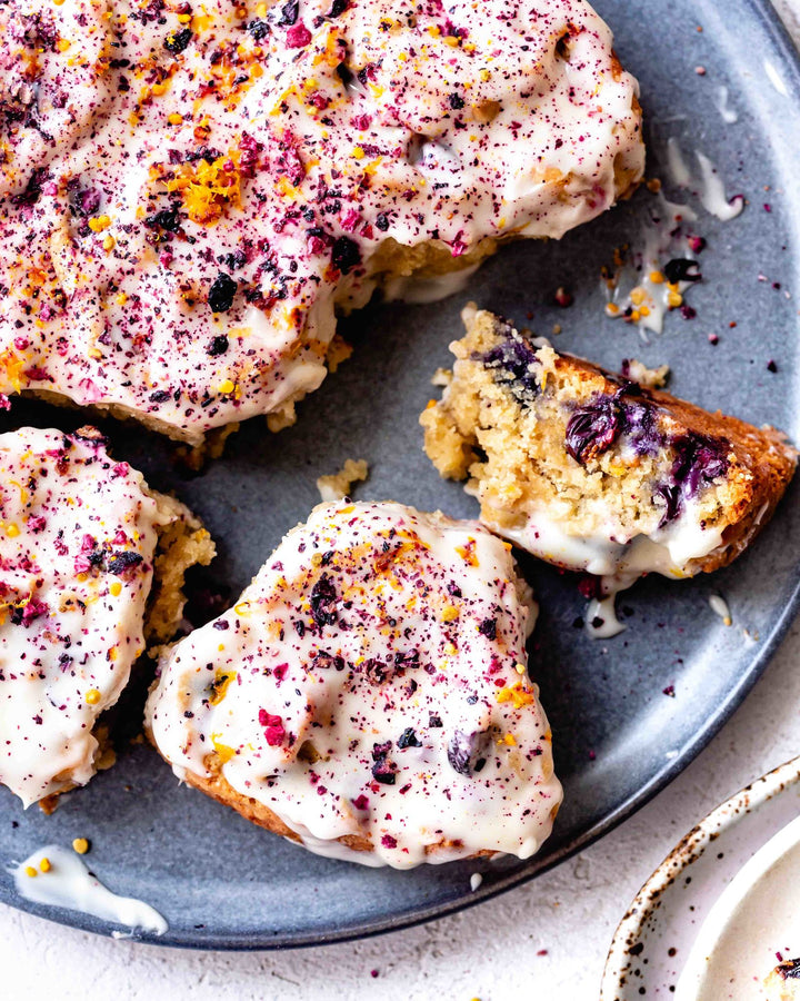 Lemon Blueberry Swirl Biscuits with Mascarpone Icing | Vermont Creamery