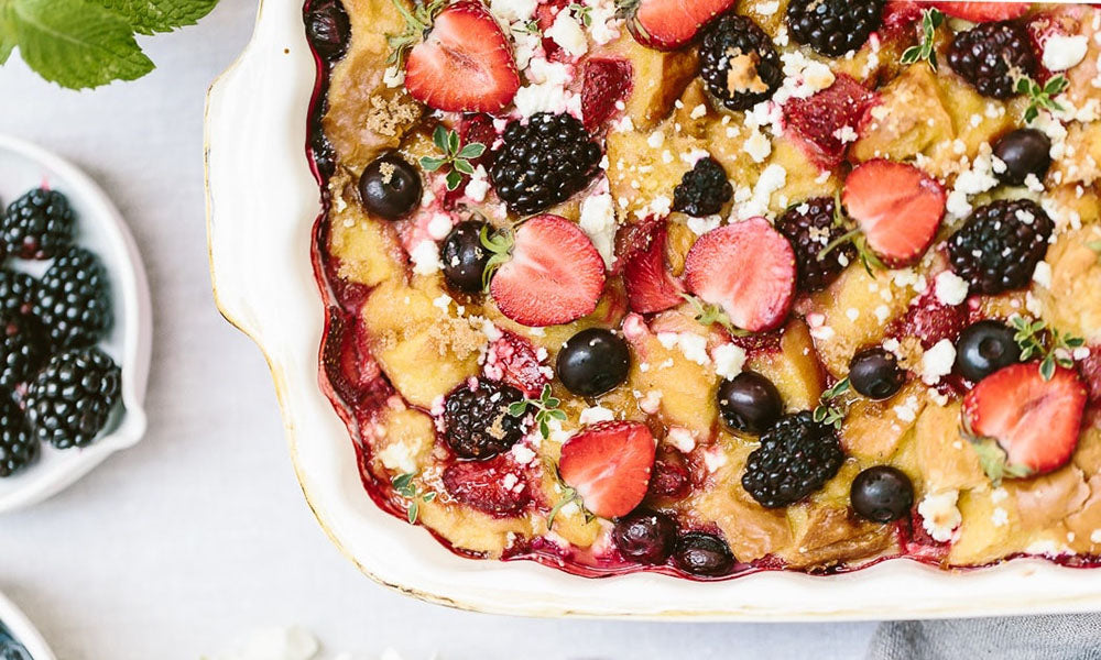 Maple Sweetened Mixed Berry Bread Pudding | Vermont Creamery